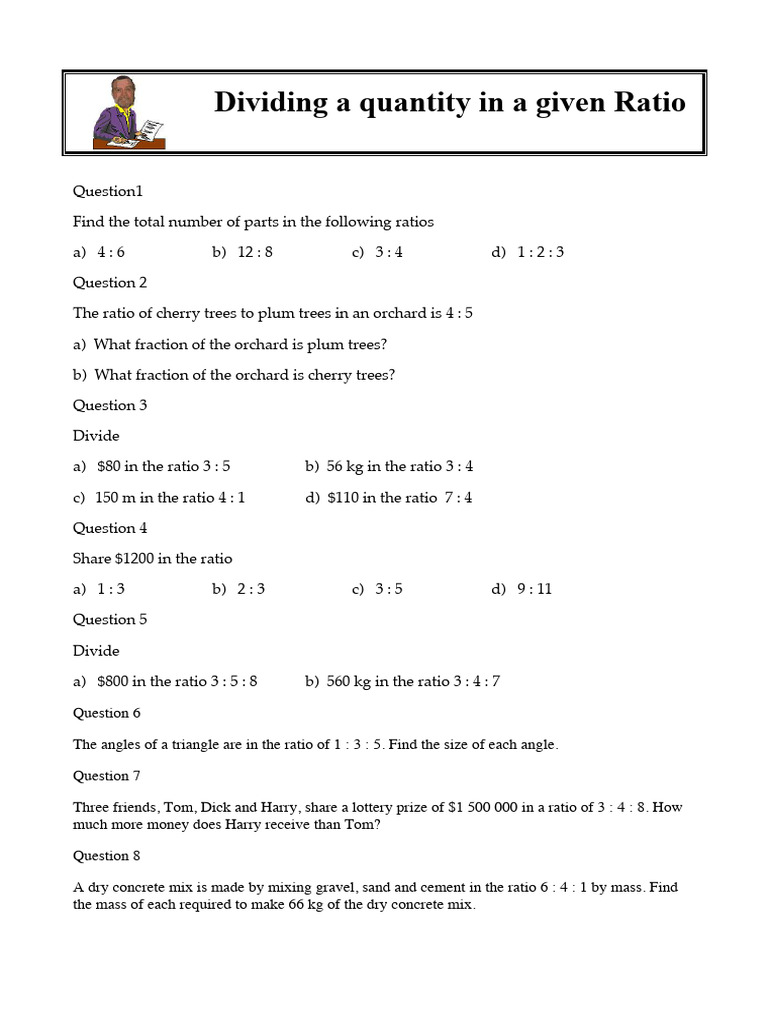 2 Dividing A Quantity in A Given Ratio | PDF