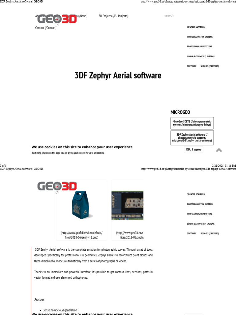 3DF Zephyr Aerial Software - GEO3D | PDF | Computer Vision | Imaging