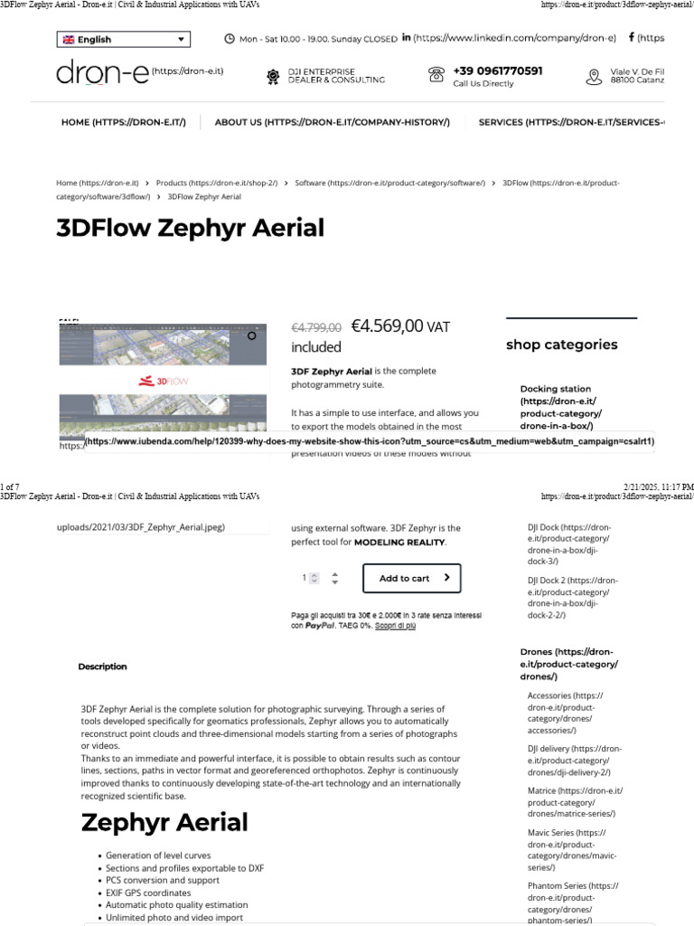 3DFlow Zephyr Aerial - Dron-E.it - Civil & Industrial Applications With UAVs | PDF | Unmanned ...