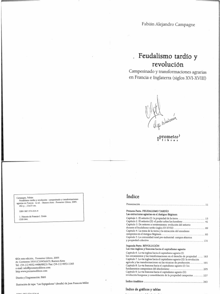 Fabian Campagne, Feudalismo Tardío y Revolución, Caps. 6-8 | PDF