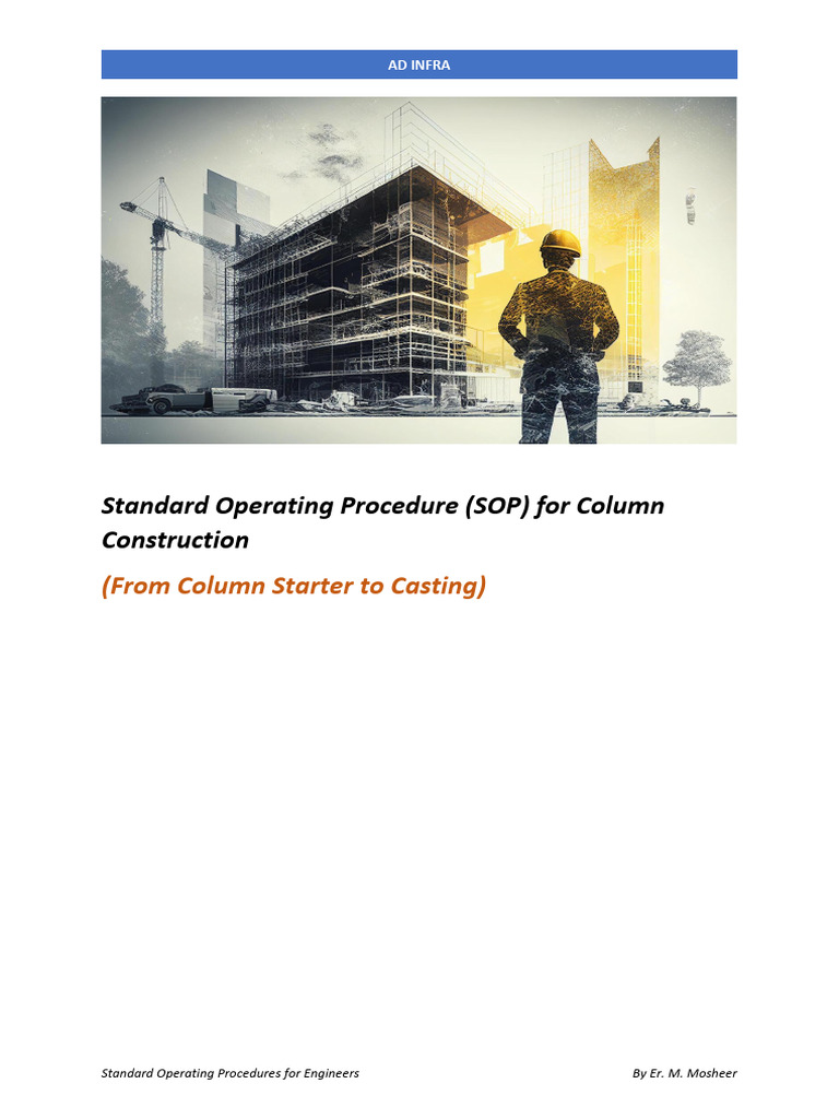 SOP for Column Construction Procedures | PDF | Concrete | Structural ...