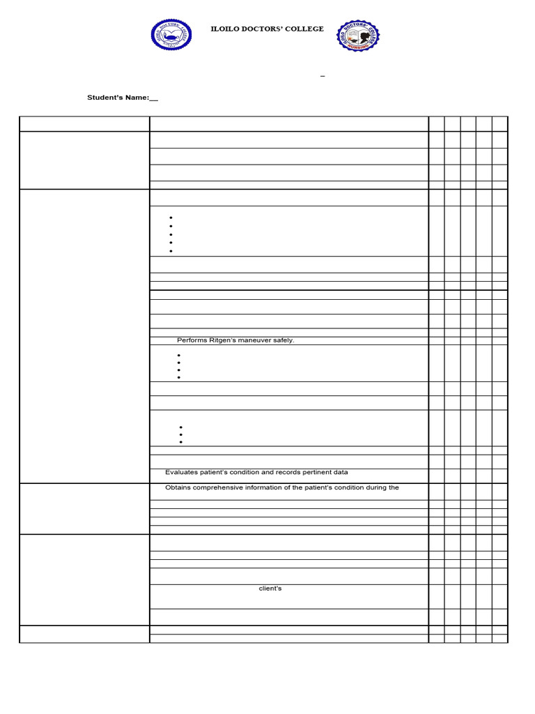 Intrapartal Competency Evaluation Form | PDF | Childbirth | Medical ...