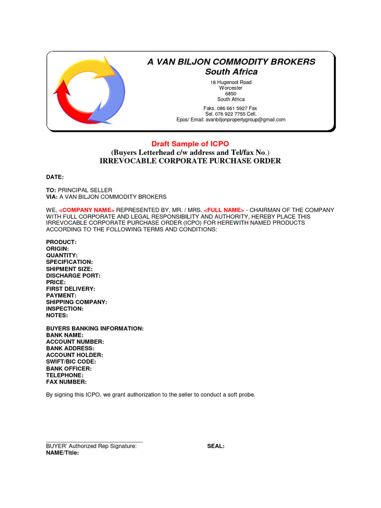 Draft Sample of ICPO | PDF