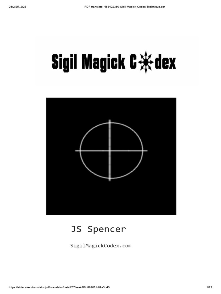 PDF Translate - 468422360 Sigil Magick Codex Technique | PDF | Mente ...