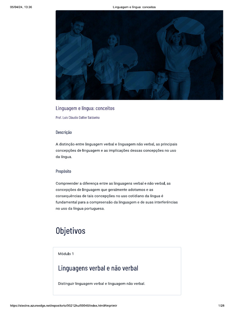 Linguagem e Língua | PDF