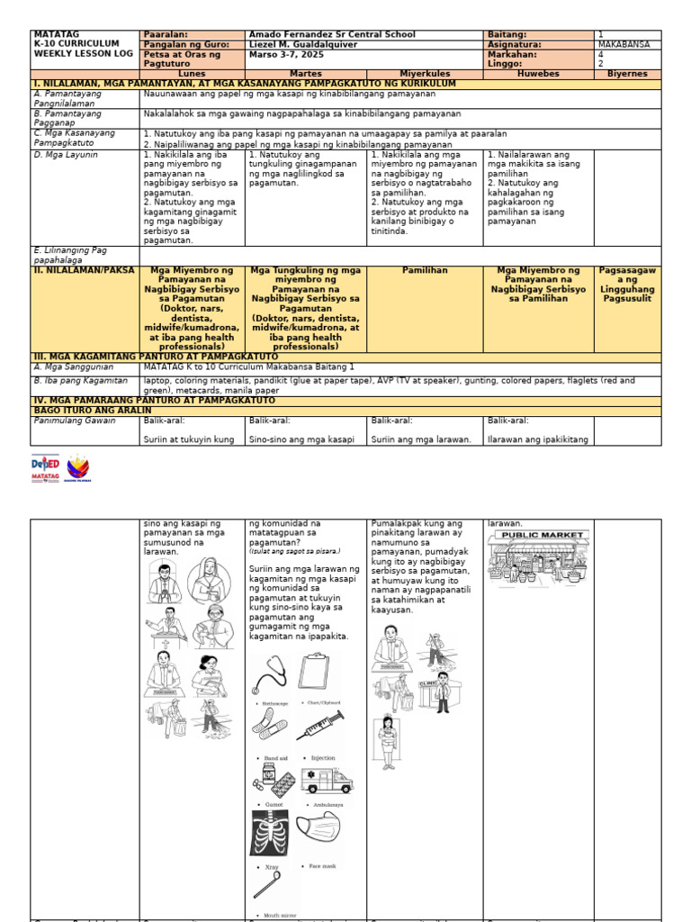 DLL Makabansa1 Q4 Week3 | PDF