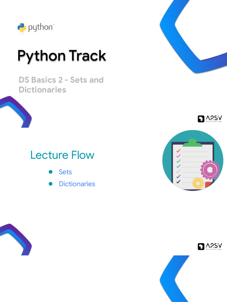 A2SV Python Track - DS Basics 2 - Sets and Dictionaries | PDF | Data Type | Computer Data