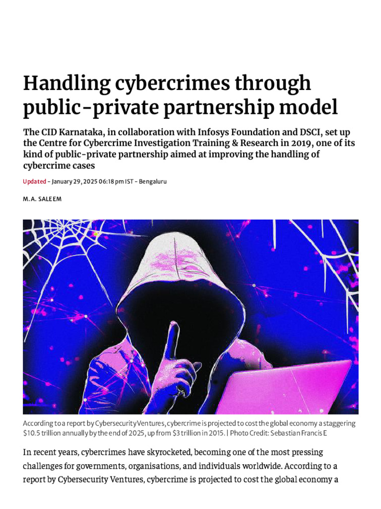 Handling Cybercrimes Through Public-Private Partnership Model - The ...
