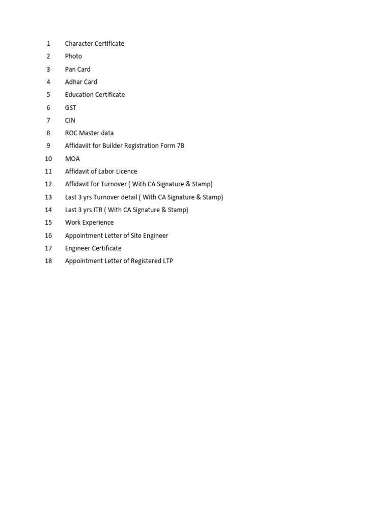 Builder Registration | PDF