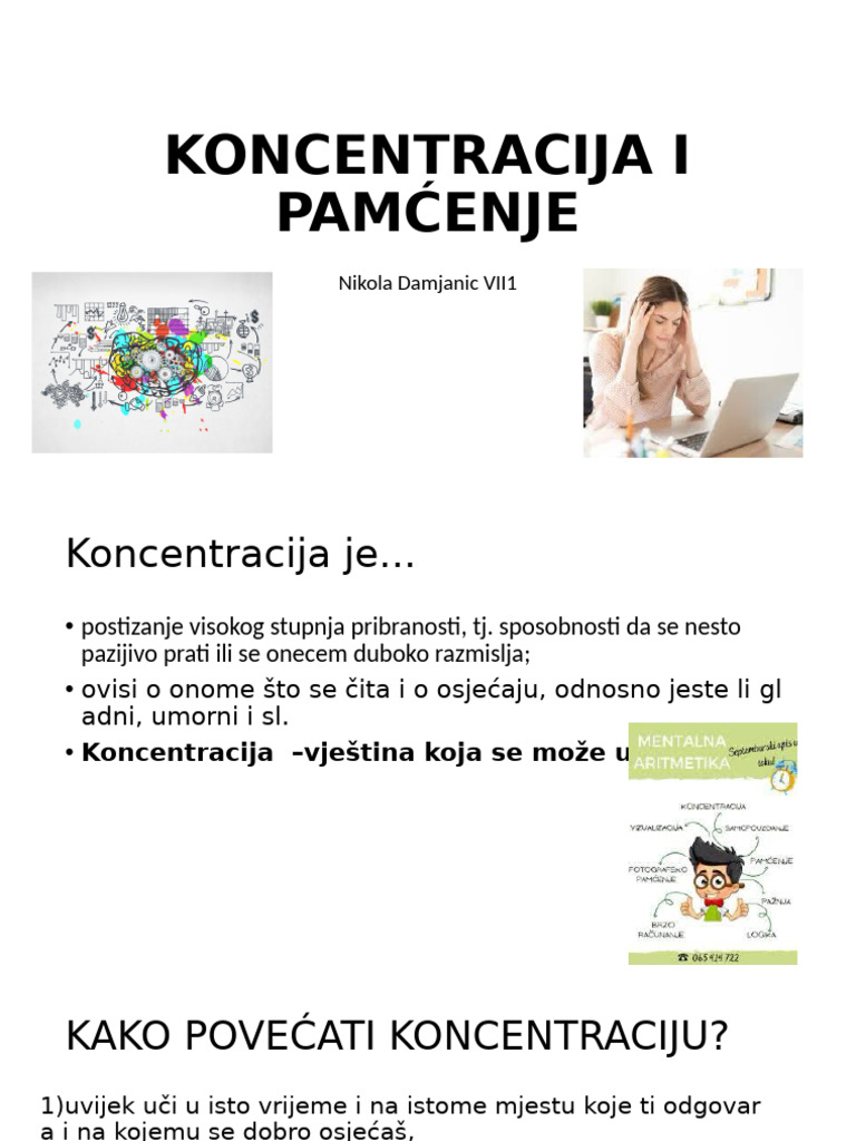 Koncentracija i Pamcenje Copy | PDF