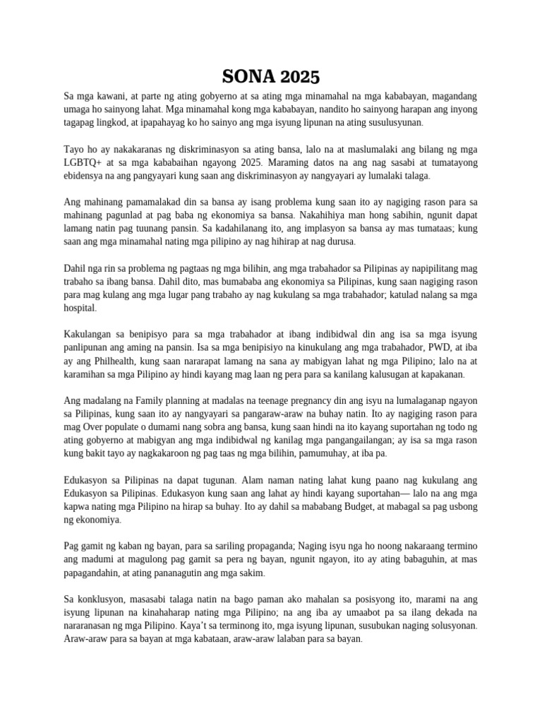 Sona Filipino | PDF