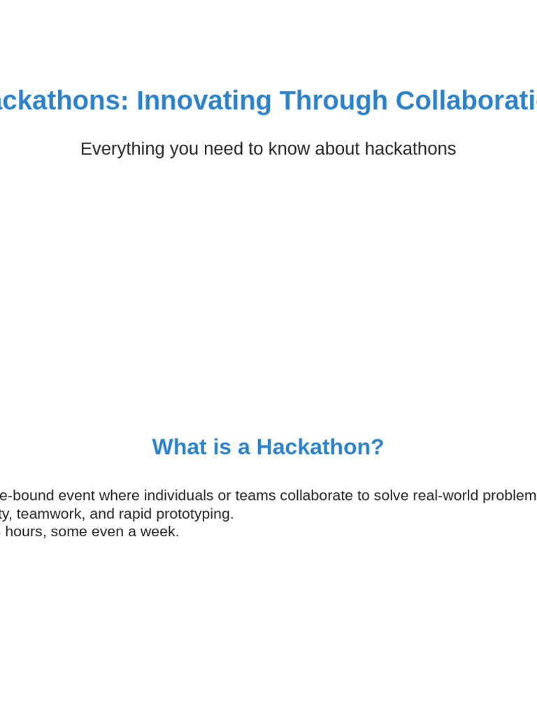 Regenerated Hackathons Presentation | PDF | Computing | Learning