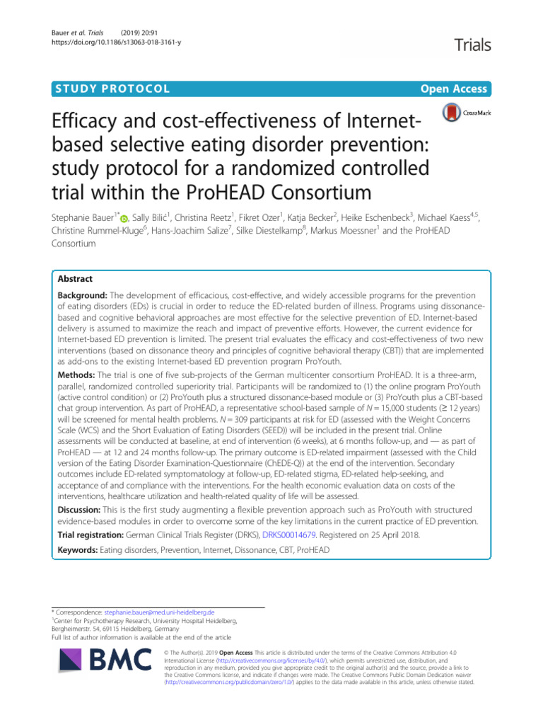 19 - Efficacy and Cost-Effectiveness of Internet-Based Selective Eating ...