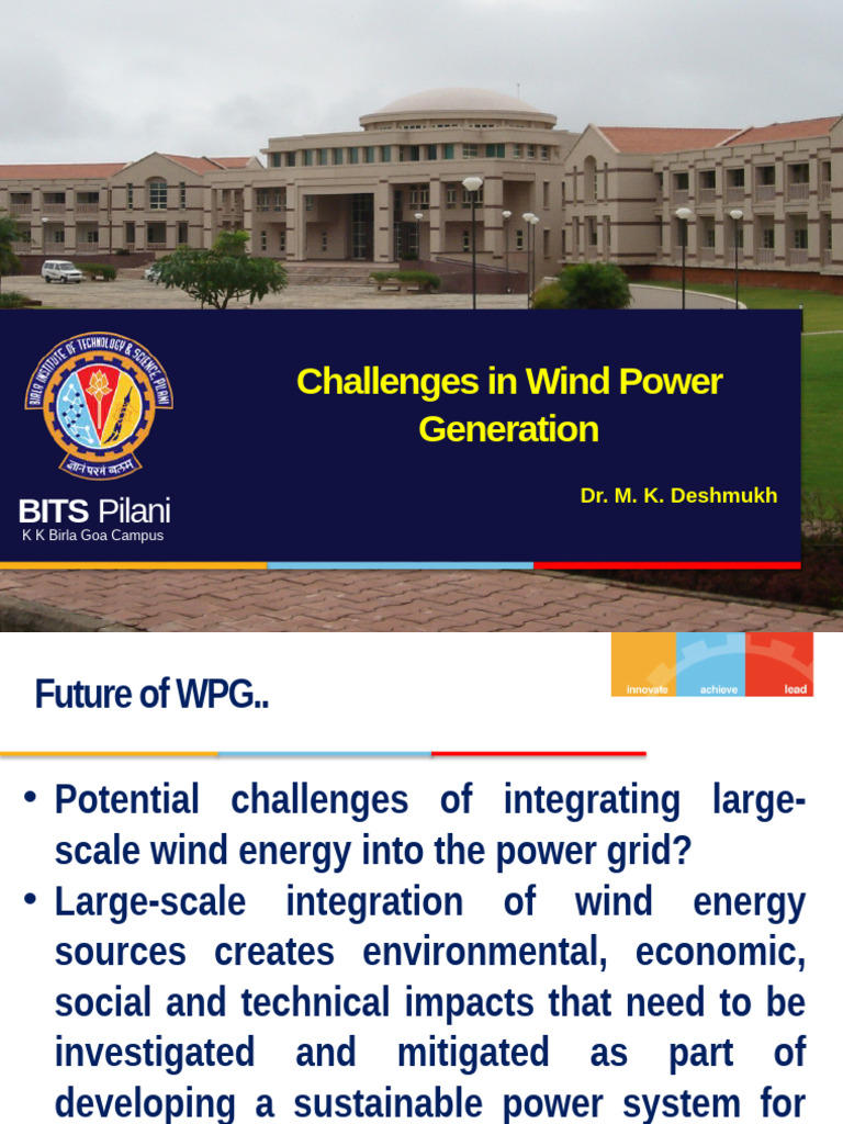 2 Challenges in Wind Power Generation | PDF | Wind Power | Energy ...