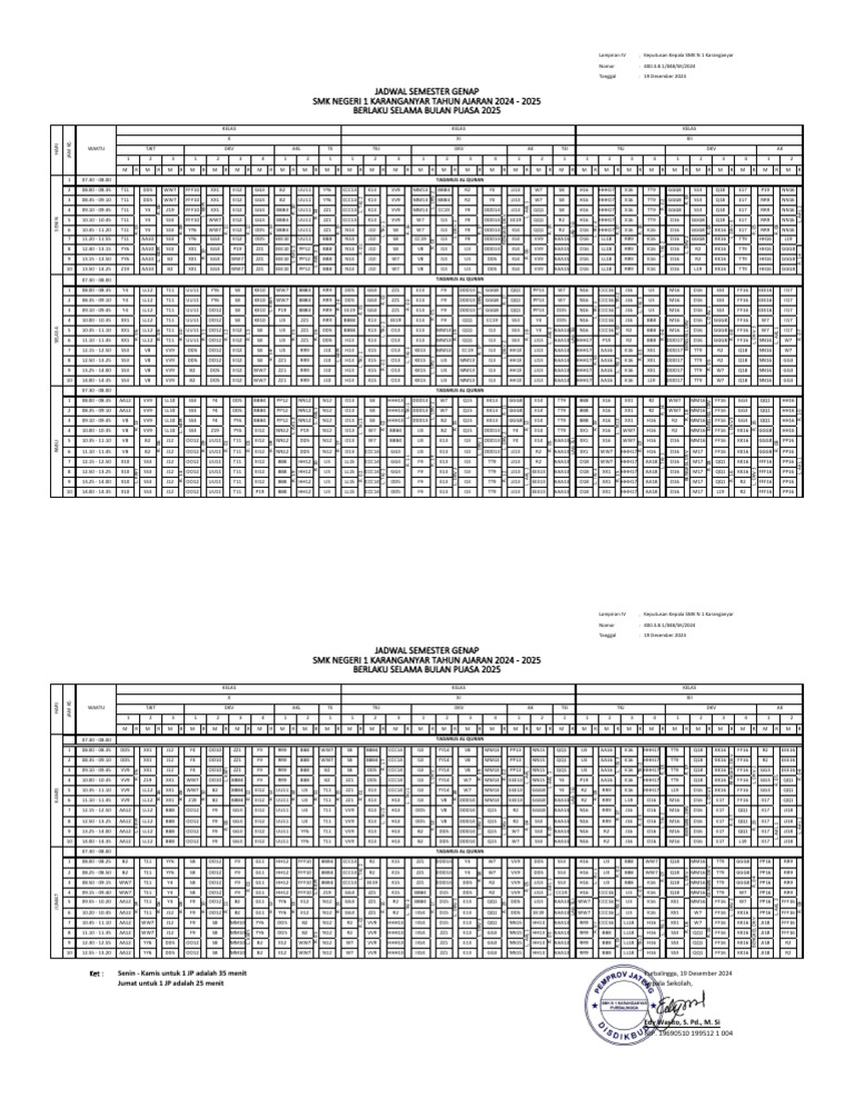 Jadwal KBM Selama Bulan Puasa 2025 | PDF