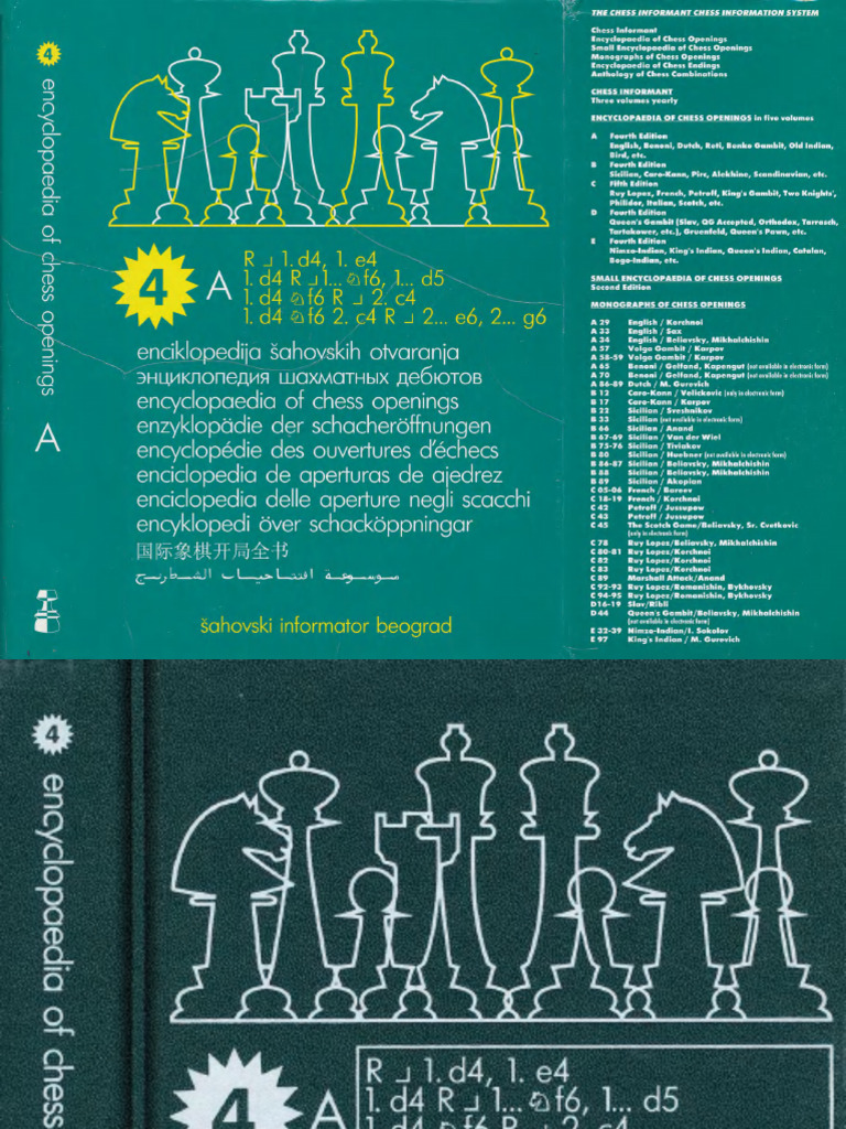 Encyclopedia of Chess Openings A (4ta Ed.) | PDF | Chess Openings ...