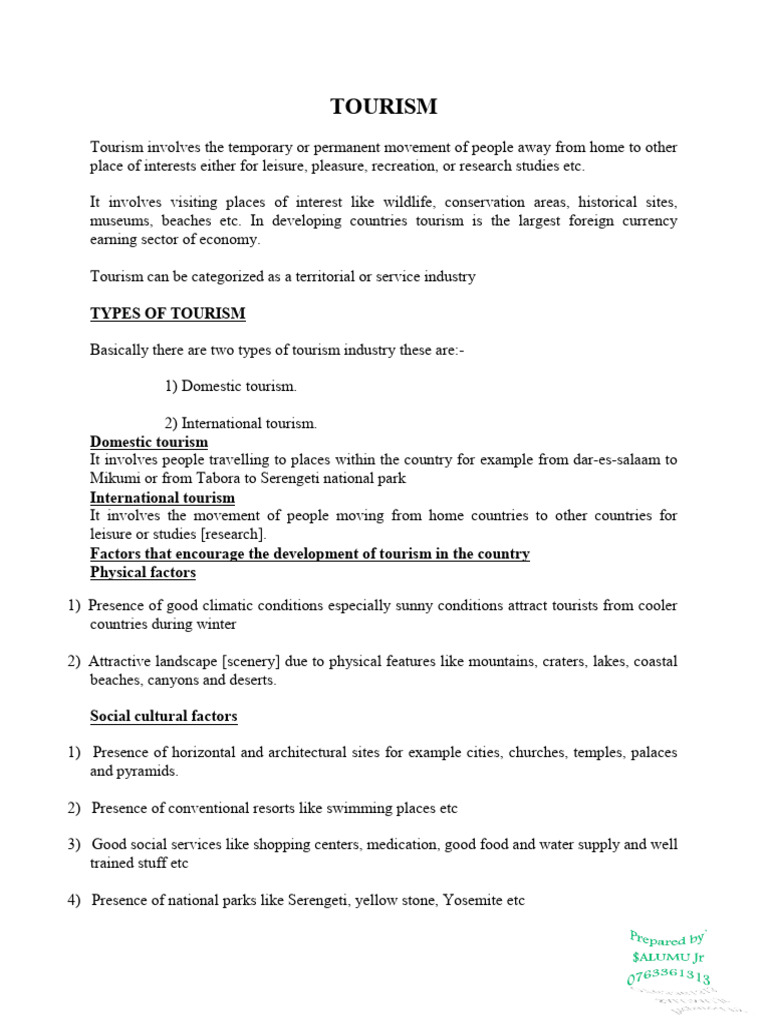 TOURISM | PDF | Tourism | Kenya