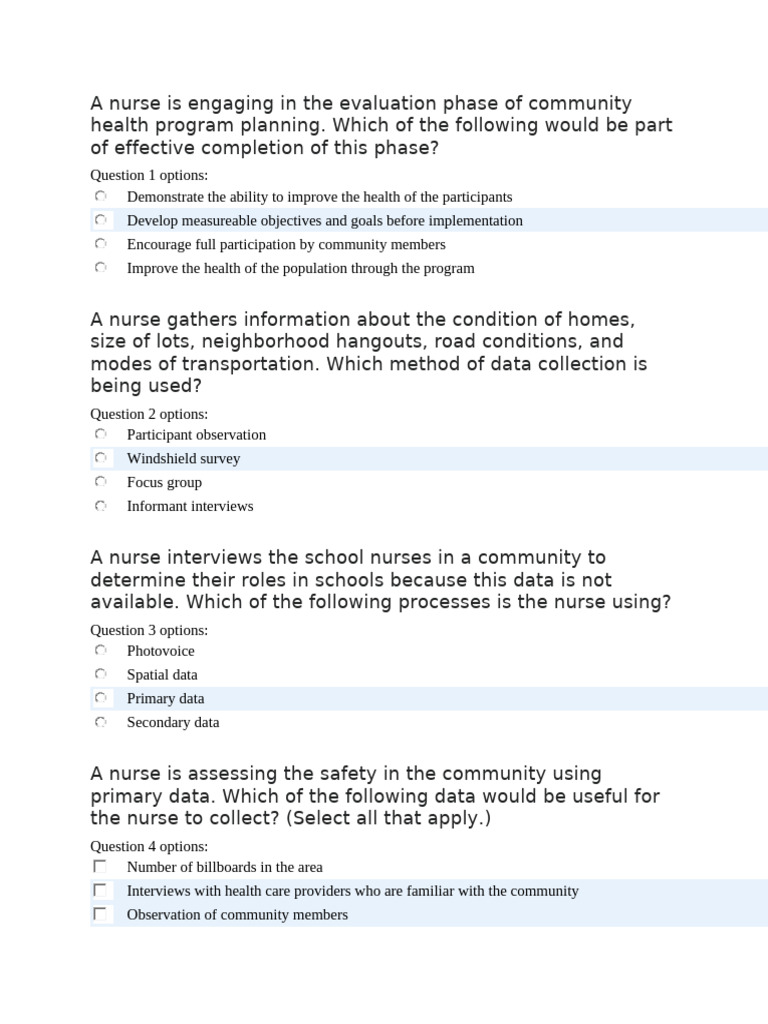 quiz | PDF | Nursing | Preventive Healthcare