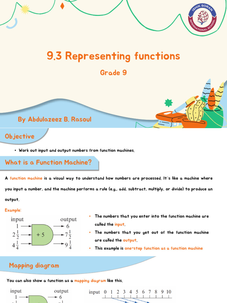9.3 Representing Functions | PDF | Function (Mathematics) | Equations