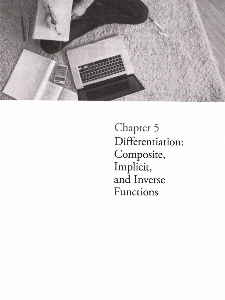Chapter 5 Differentiation Composite, Implicit, and Inverse Functions ...