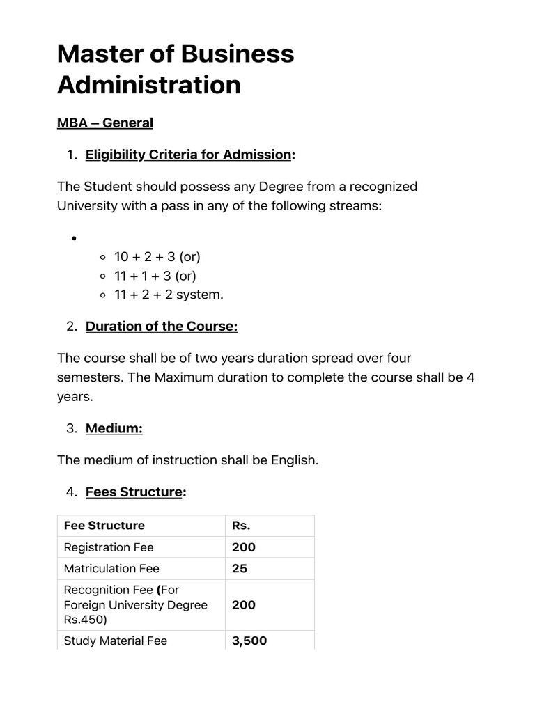 MBA – PUDDE 3 | PDF