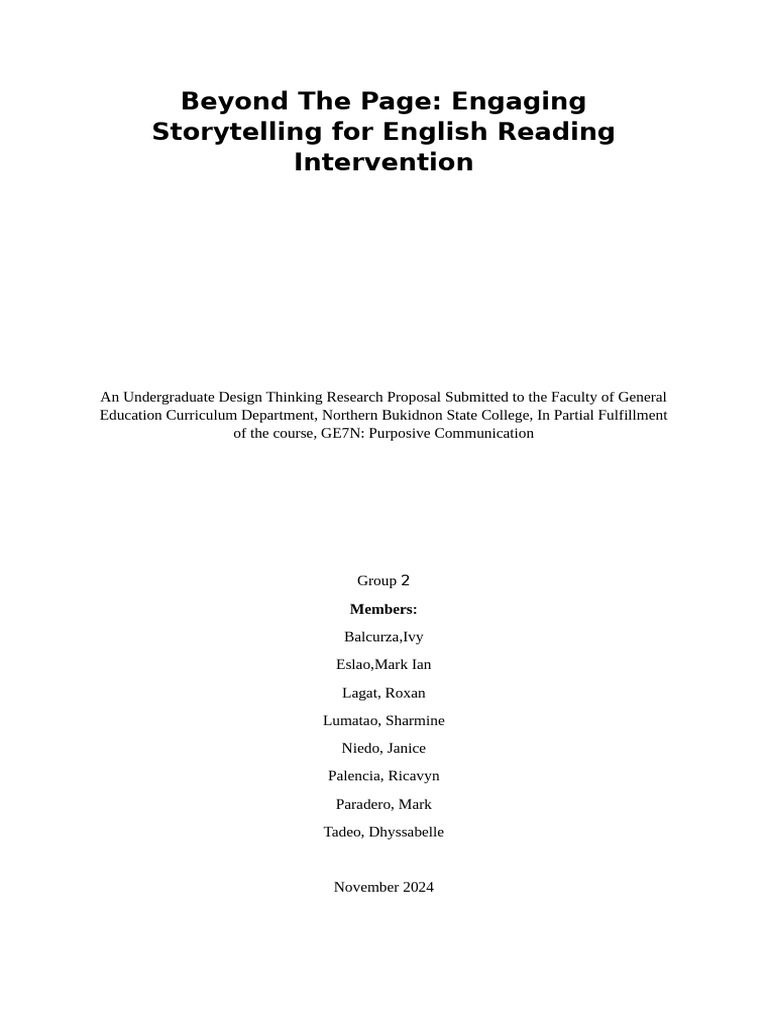 Engaging Storytelling For Reading Intervention Pdf