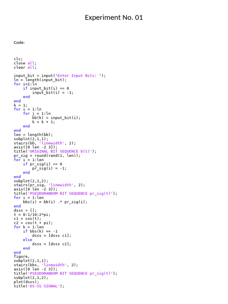Experiment No.1 | PDF