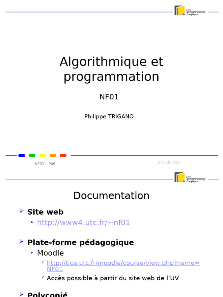 Introduction à l'Algorithmique et Programmation | PDF | Programmation ...