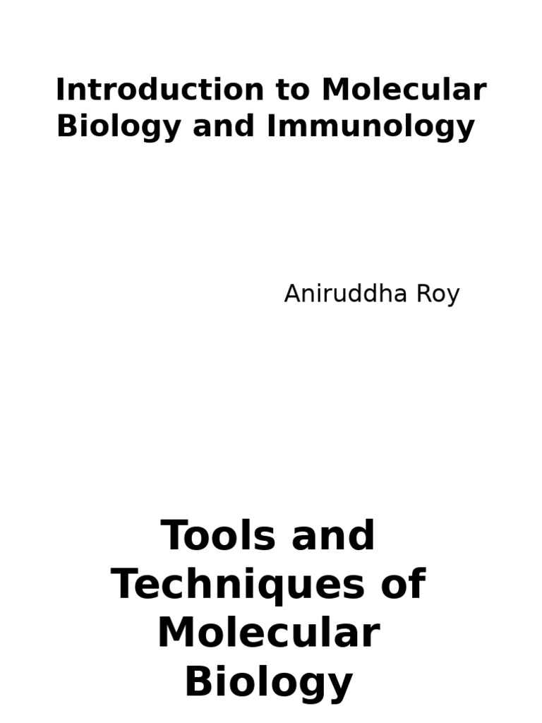 Molecular Biology Tools Overview | PDF | Molecular Cloning | Plasmid