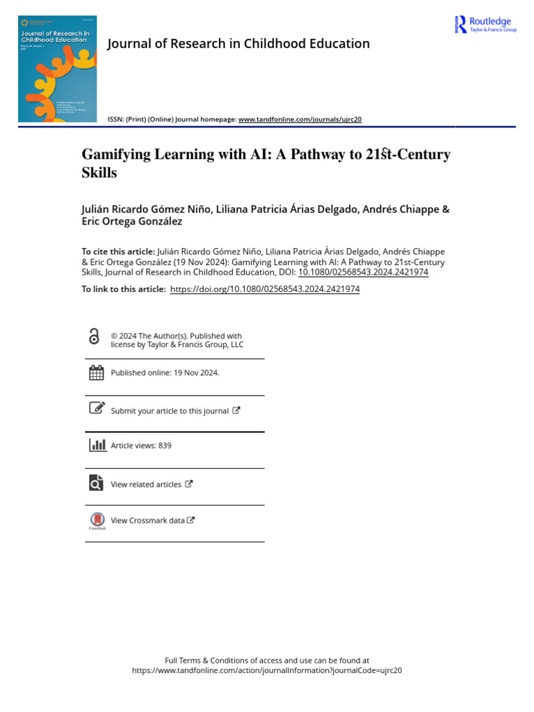 Gamifying Learning With AI A Pathway To 21st-Century Skills | PDF | Artificial Intelligence ...