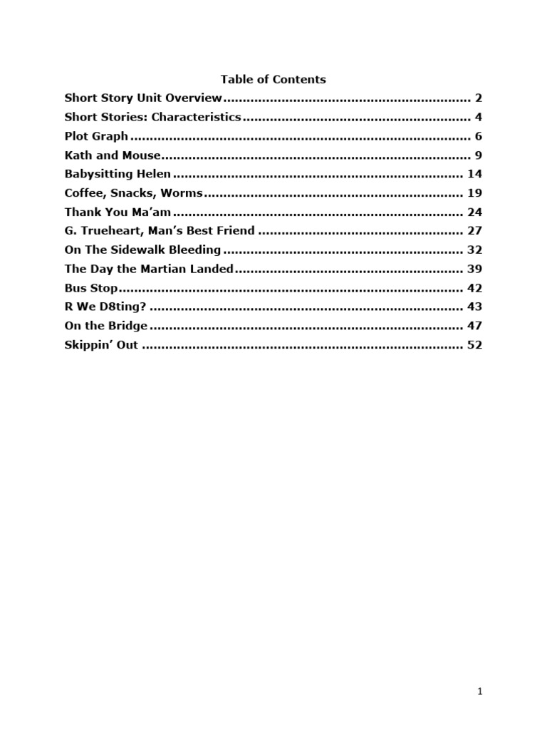 1P Short Story Booklet | PDF | Narration