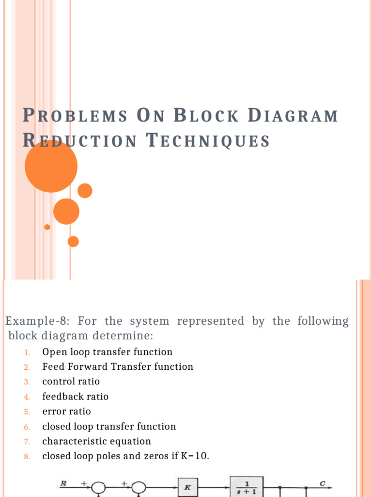 Problems On Block Diagram Reduction | PDF | Control Theory | Applied ...
