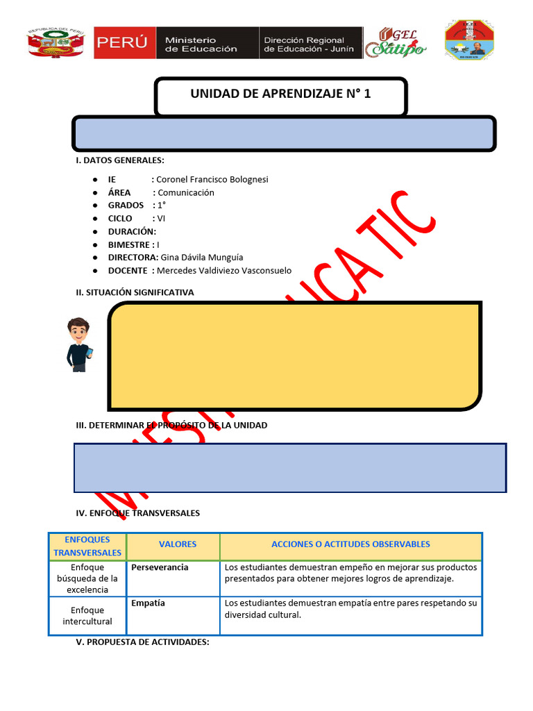 1 Primer Grado Unidad 1 y Actividades 2024 | PDF | Infografia | Información