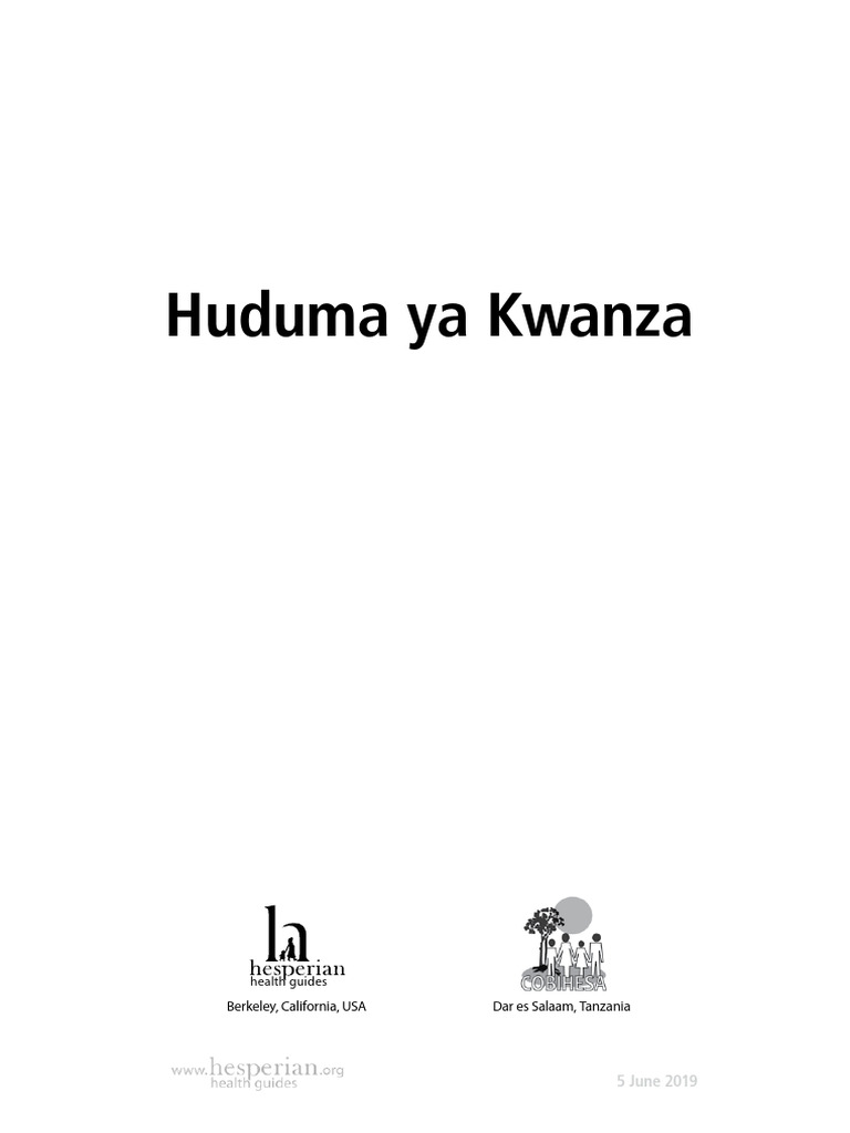 Huduma Ya Kwanza | PDF