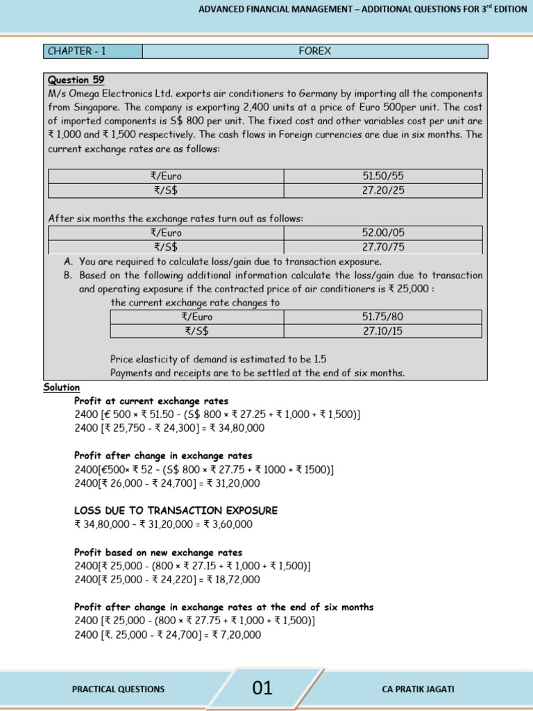 ADDITIONAL PRACTICAL QUESTIONS | PDF | Put Option | Option (Finance)