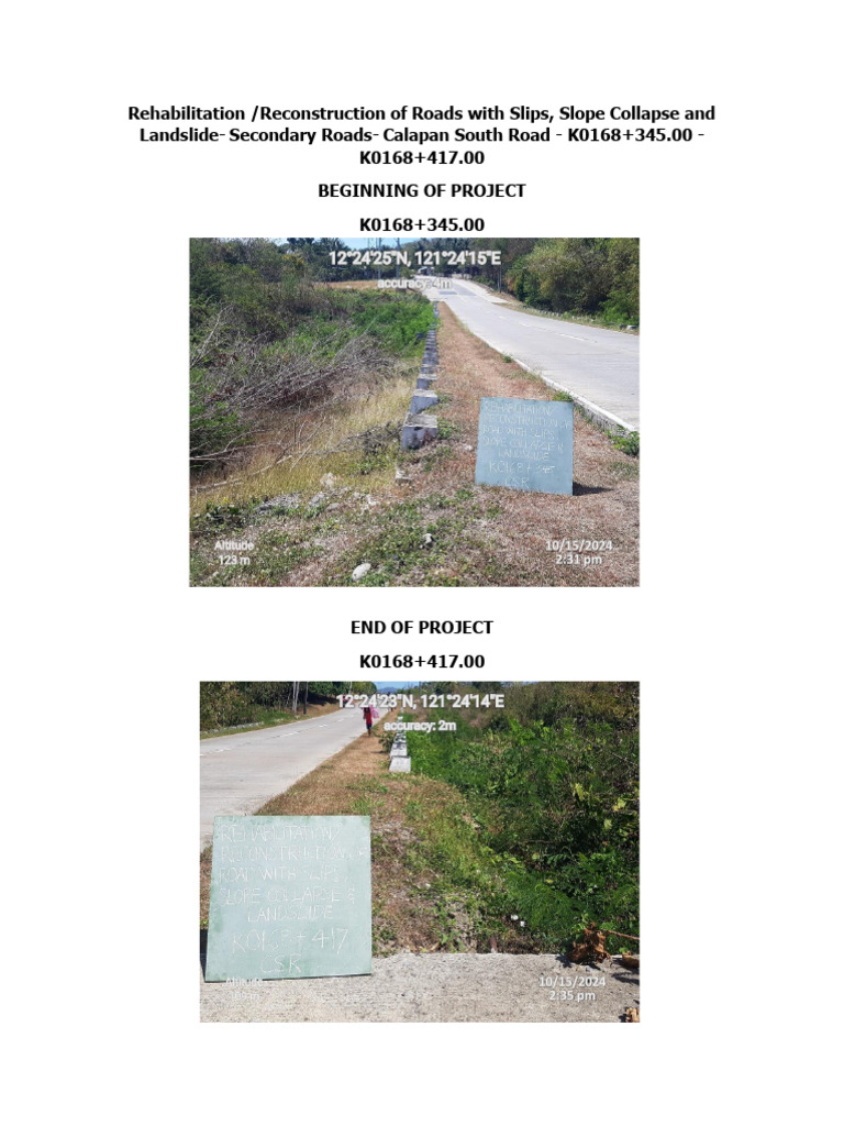 2 - Rehabilitation Reconstruction of Roads With Slips, Slope Collapse ...