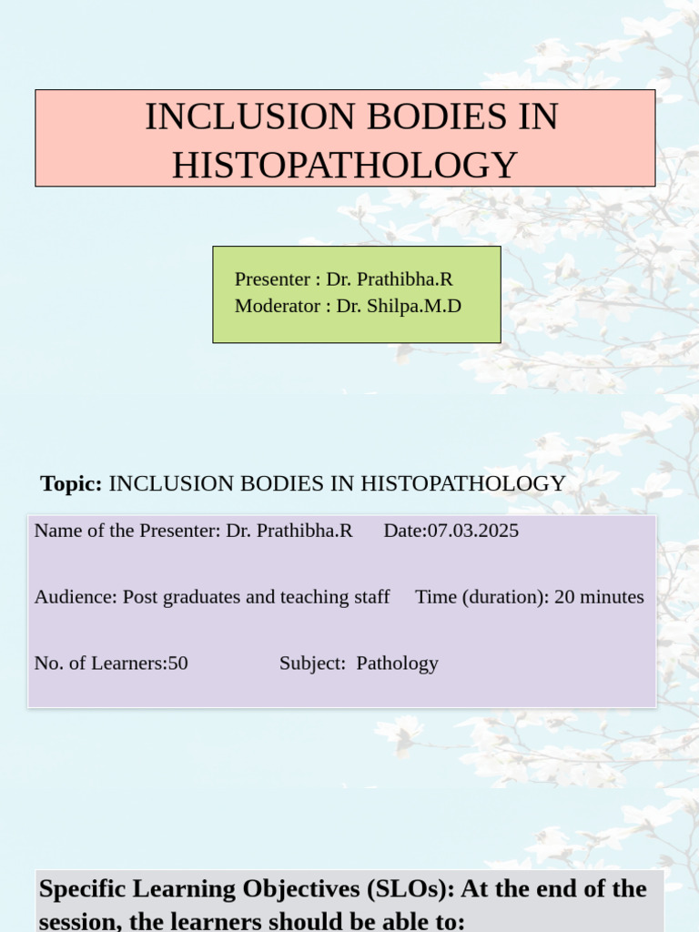 Inclusion Bodies in Histopathology | PDF | Epithelium | Cytoplasm