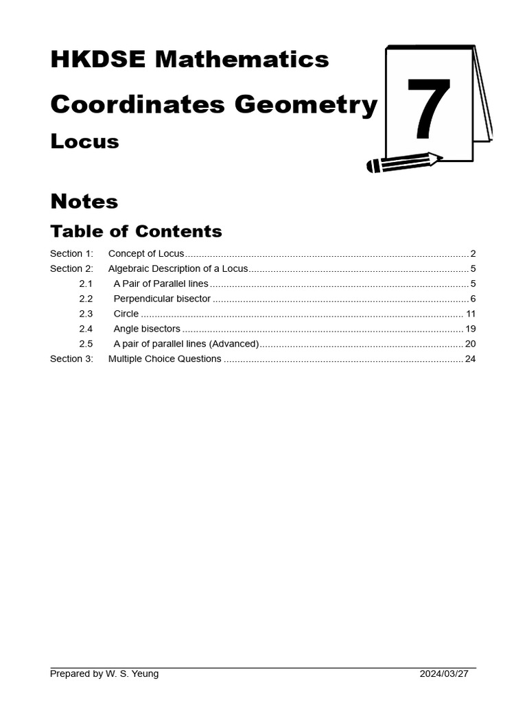 Locus of Points Equidistant from (28,0) and Y-axis | PDF | Line ...