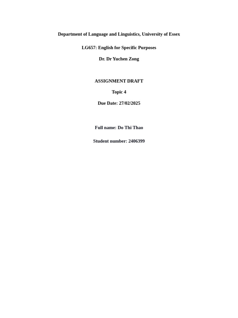 Assignment Draft - Do Thi Thao | PDF | Learning | Language Acquisition