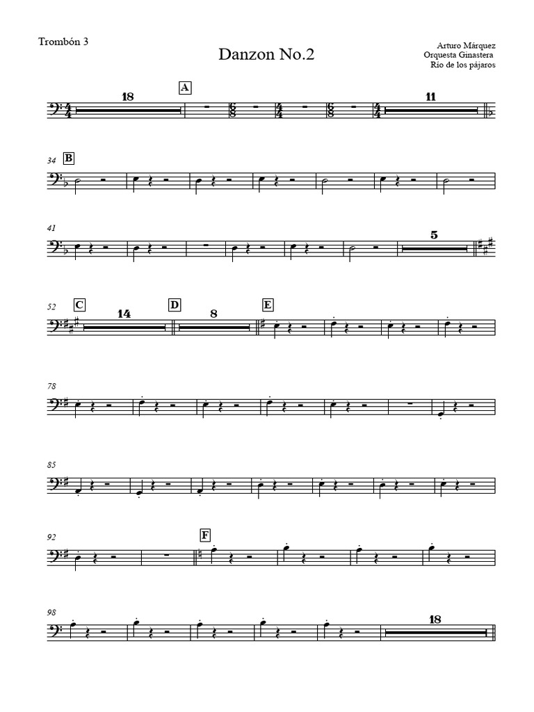 Trombón 3 - Danzón N2 | PDF