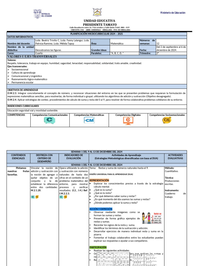 Plani Inserciones Mate 2do | PDF | Sustracción | Número natural