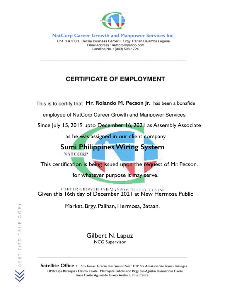 Sumi Philippines Wiring System | PDF