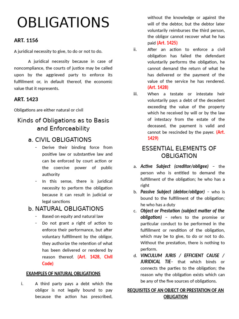 New--Obligations | PDF | Damages | Negligence