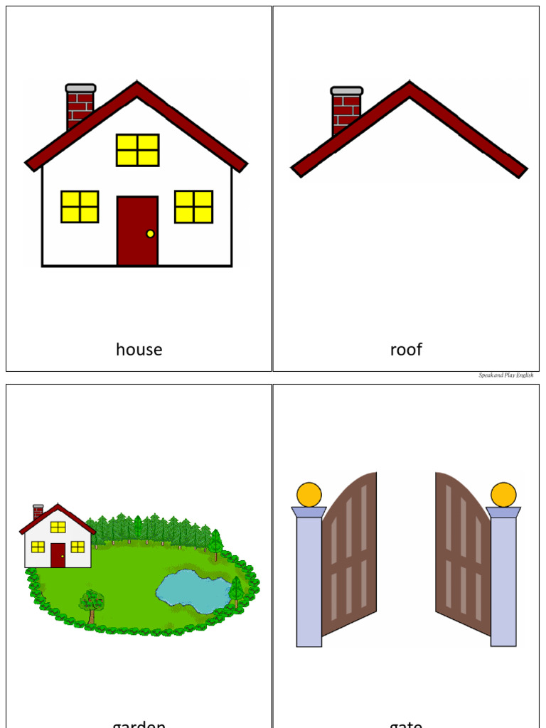 Rooms in The House Flashcards Home Picture Cards Images | PDF