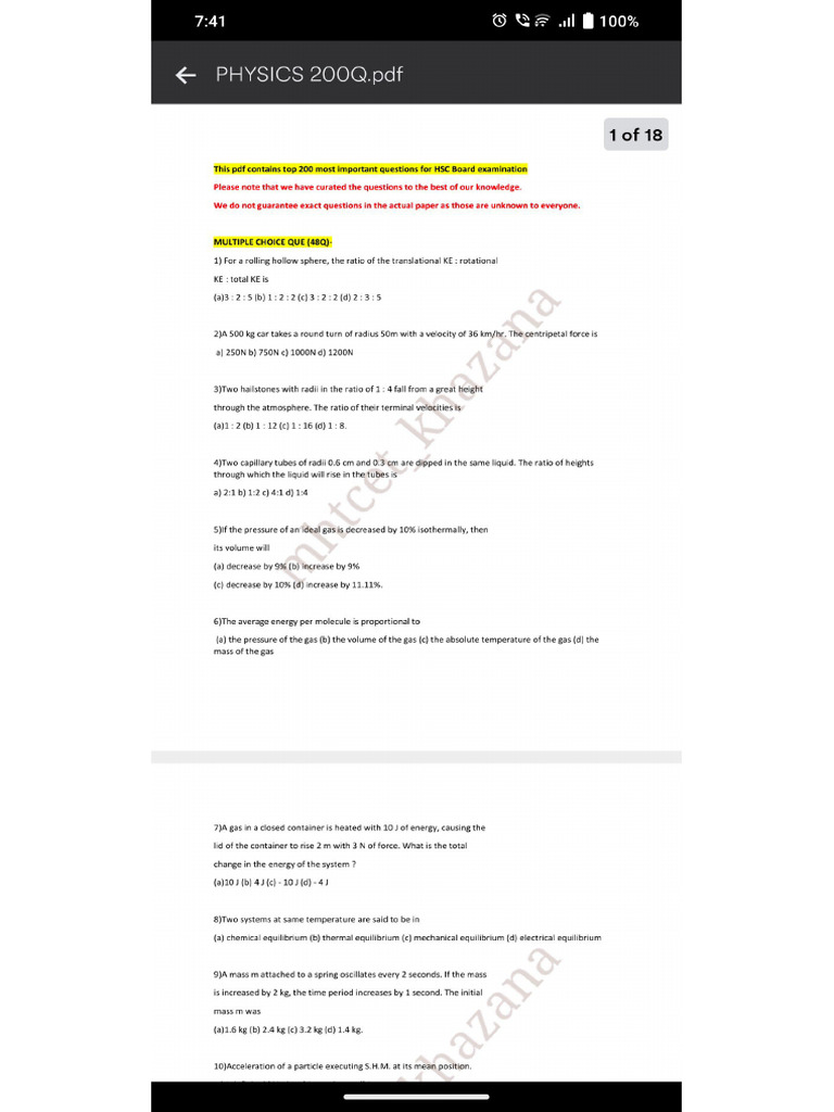 Physics IMP | PDF