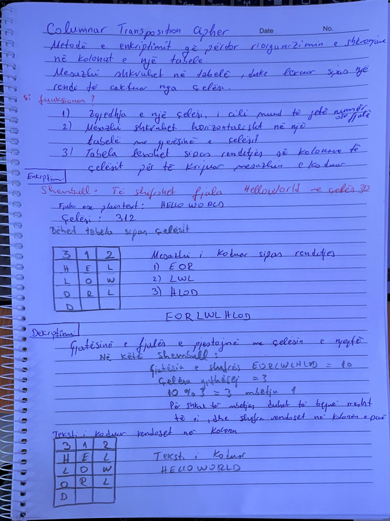 Columnar Cipher Pz | PDF