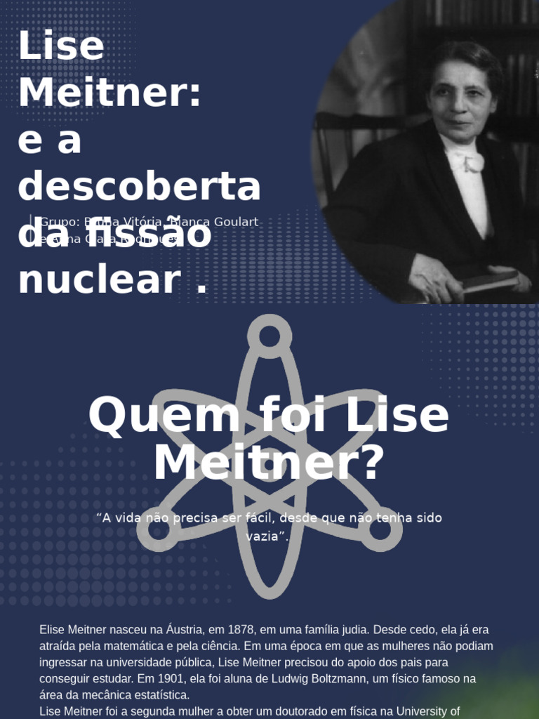 Lise Meitner e A Descoberta Da Fissão Nuclear | PDF