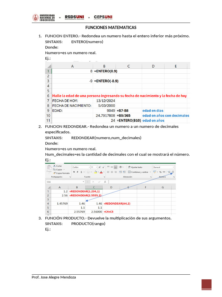 Clase 4 de Excel Basico | PDF | Microsoft Excel | Número Real