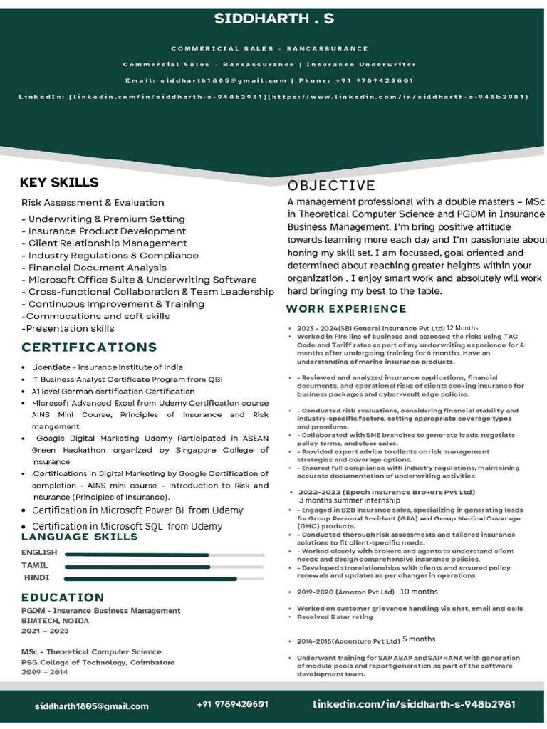 Siddharth Resume | PDF