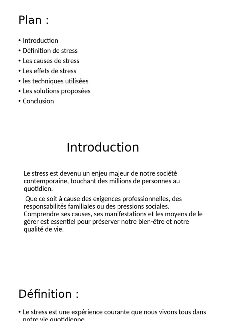 La Gestion de Stress 2 | PDF | Stress (Biologie) | Risque